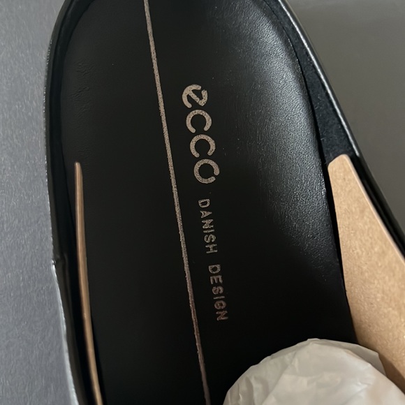 Ecco | Shoes | Ecco Black Leather Pointy Ballerina Mules 4 | Poshmark